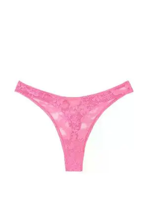 FLEUR DU MAL Le Stretch Lace Thong - Pink