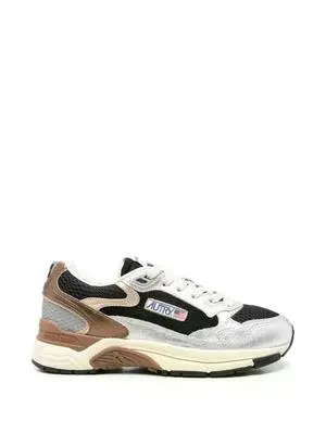 AUTRY Autry Hyperway Panelled Leather Sneakers Silver