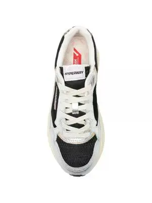 AUTRY Hyperway Panelled Leather Sneakers - Silver