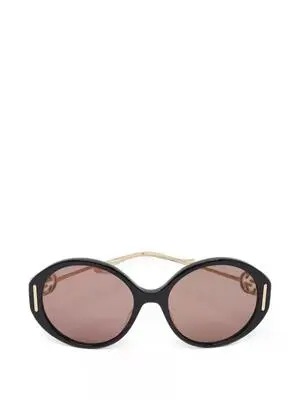 Gucci Interlocking G Round Sunglasses - Black