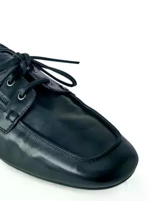 Prada Shuffle Antiqued Leather Laced Shoes
