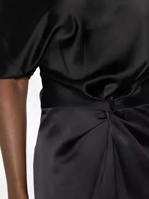 Imperial One-shoulder Twist-detail Midi Dress