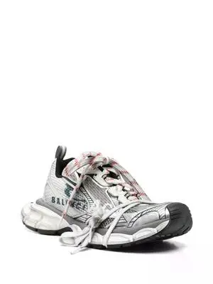 Balenciaga 3xl Split Logo Sneakers - Silver