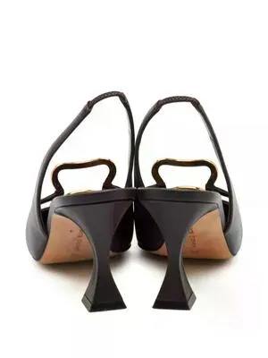 Manolo Blahnik Nikkal Buckle Slingback Pumps