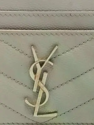 Saint Laurent 2016 Matelassé Monogram Card Holder