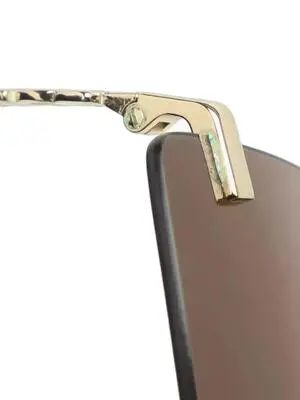 Dolce & Gabbana Rimless Square Frame Sunglasses