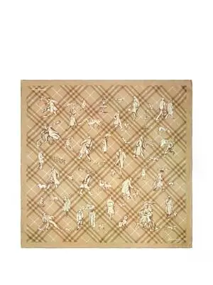 Burberry Plaid Silk Square Scarf