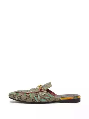 Gucci Princetown Horsebit Mules - Brown