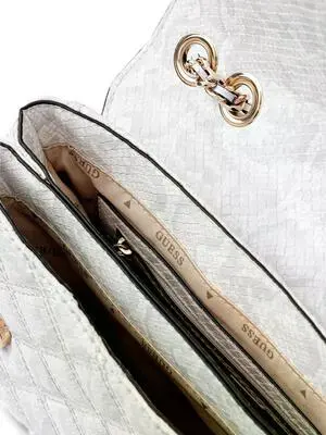 Guess Quilted Snake-effect Shoulder Bag