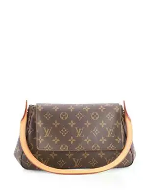 LOUIS VUITTON Looping Handbag Monogram Canvas Mini Satchel - Brown