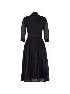 Samantha Sung Audrey Belted Pleated Midi Dress