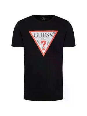 Guess Logo-print Cotton T-shirt - Black