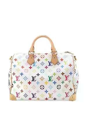 LOUIS VUITTON X Takashi Murakami Monogram Multicolor Speedy Soft Bandouliere 30 Satchel - Multicolour