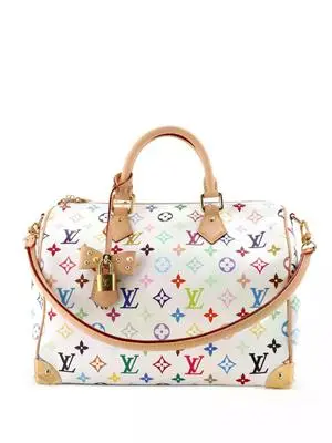 LOUIS VUITTON X Takashi Murakami Monogram Multicolor Speedy Soft Bandouliere 30 Satchel - Multicolour
