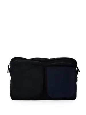 Stone Island Crossbody Bag With Pockets - Black