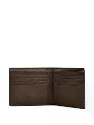 TOD'S T Timeless Pebbled Wallet - Brown