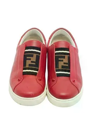 Fendi Rockoclick Ff Slip-on Sneakers - Red