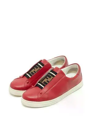 Fendi Rockoclick Ff Slip-on Sneakers - Red
