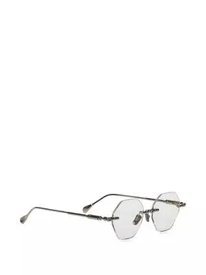 KUBORAUM H60 Rimless Geometric-frame Sunglasses - Silver