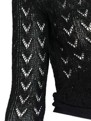Dolce & Gabbana 2000s Pointelle-knit Wrap Top