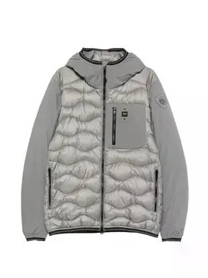 BLAUER. Quilted Hooded Jacket - Grey