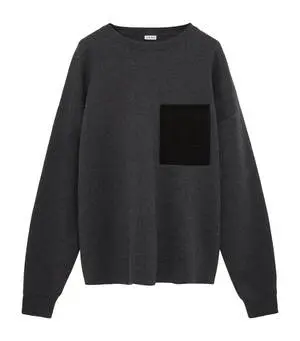 Loewe Anagram-pocket Sweatshirt - Grey
