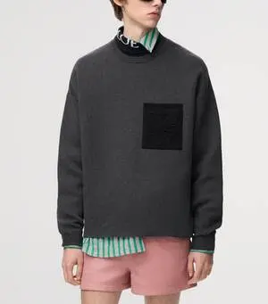 Loewe Anagram-pocket Sweatshirt - Grey