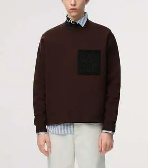 Loewe Anagram-pocket Sweatshirt - Brown