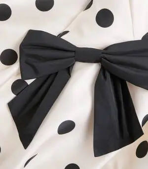 Rebecca Vallance Satin Polka Dot Bacio Midi Dress