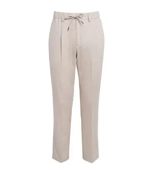 Herno Silk-cashmere Drawstring Trousers - Beige