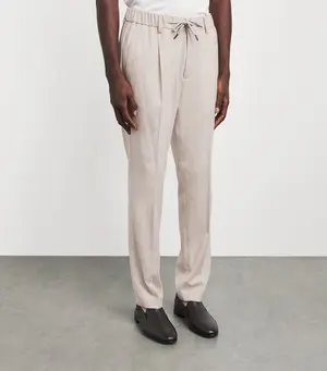Herno Silk-cashmere Drawstring Trousers