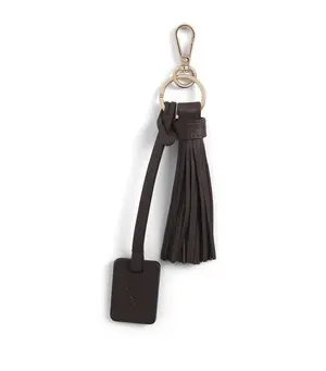 Eleventy Calfskin Fringed Keyring - Brown