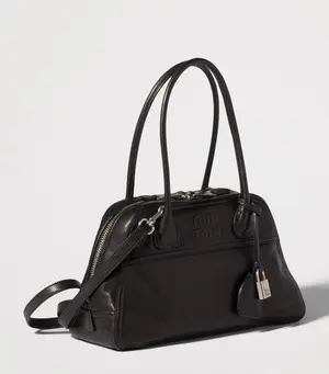 Miu Miu Nappa Leather Vivant Top-handle Bag - Black