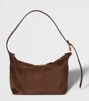 Miu Miu Suede Spirit Shoulder Bag - Brown