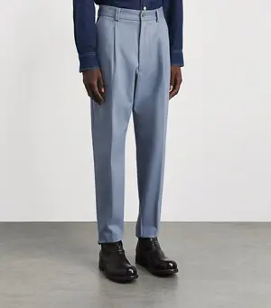 Eleventy Cotton Pleated Trousers