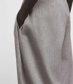 Source Unknown Pintuck Bimba Wide-leg Trousers