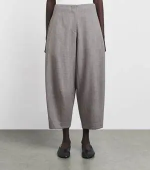 Source Unknown Pintuck Bimba Wide-leg Trousers