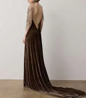 Ralph Lauren Velour Willow Gown