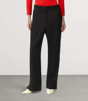 Loewe Wool-blend Knit-detail Trousers