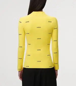 Loewe High-neck Monogram Top - Yellow