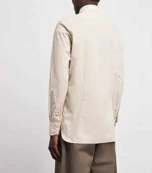 100HANDS Cotton-silk-wool Stripe Shirt