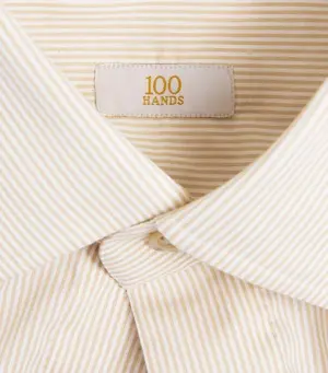 100HANDS Cotton-silk-wool Stripe Shirt