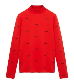 Loewe All-over Logo Top - Red