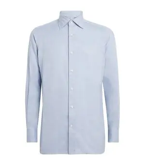 100HANDS Herringbone Shirt - Blue