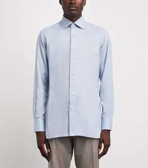 100HANDS Herringbone Shirt - Blue