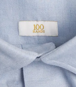 100HANDS Herringbone Shirt - Blue