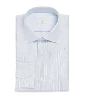 100HANDS Cotton Twisted Stripe Shirt - Blue