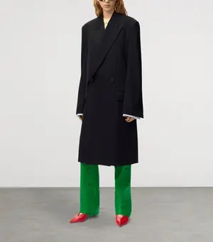 Loewe Wool-blend Layered-cuff Coat