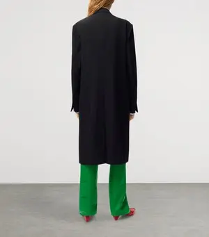 Loewe Wool-blend Layered-cuff Coat