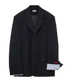 Loewe Wool-blend Layered-cuff Blazer